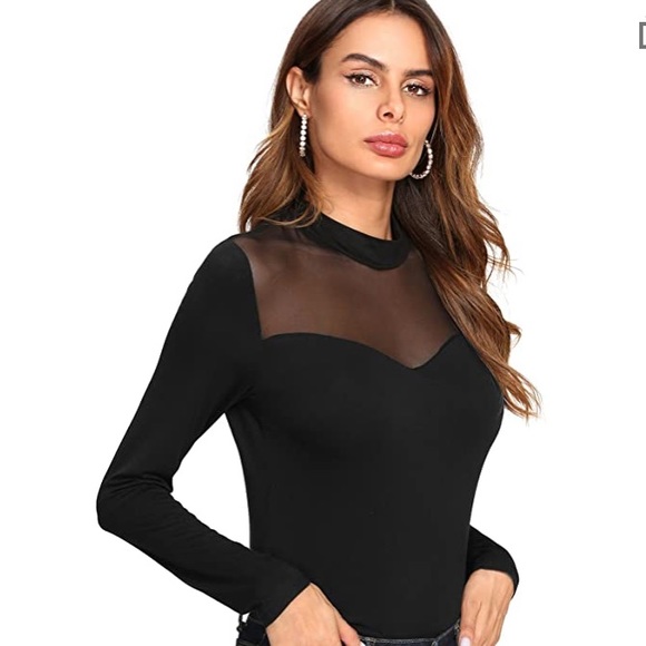 ROMWE | Tops | Slim Fit See Through Mesh Top | Poshmark